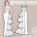 PATTERN WEDDING DRESS. Sewing Pattern Wedding Gown Backless. Digital ...