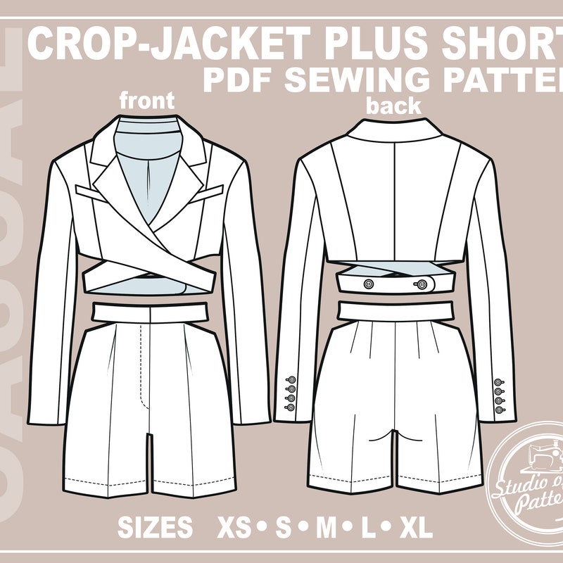 Crop Jacket Pattern - Etsy