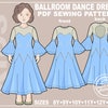 Ballroom Dance Dress Sewing Pattern, Standard Smooth Style (PDF Pattern ...