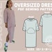 Oversized Dress Pattern. Dress Sewing Pattern (PDF Digital, 5 Sizes XS ...