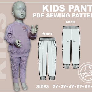 PATTERN KIDS PANTS. Sewing Pattern. Digital Pack 6 Sizes. Instant ...