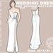 Wedding Dress Sewing Pattern With Detachable Train (PDF Digital ...