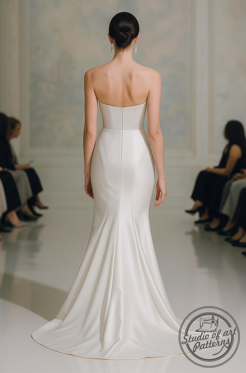 Mermaid Wedding Dress Sewing Pattern With Corset (digital Download, 5 ...