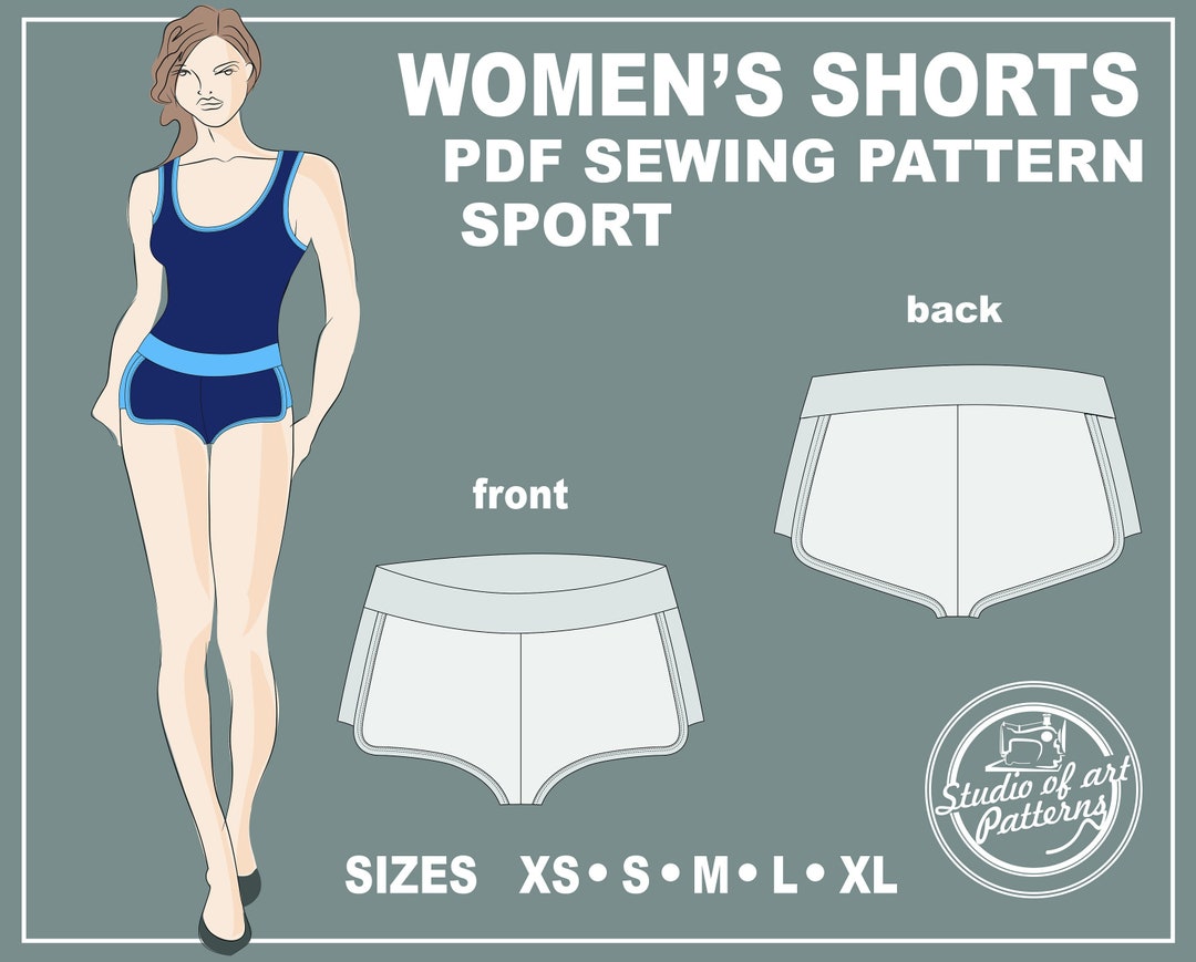 PATTERN SHORTS SPORT. Sewing Pattern Women's Shorts. Small - Etsy