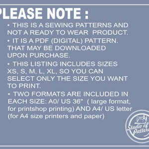 PATTERN OVERSIZED DRESS. Sewing Pattern. Digital Pack 5 Sizes. - Etsy