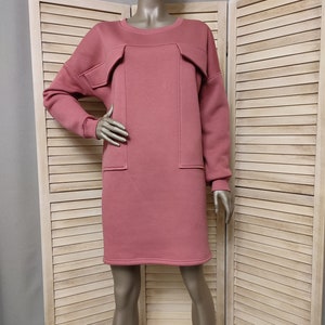 PATTERN OVERSIZED DRESS. Sewing Pattern Warm Short Dress. Digital Pack ...
