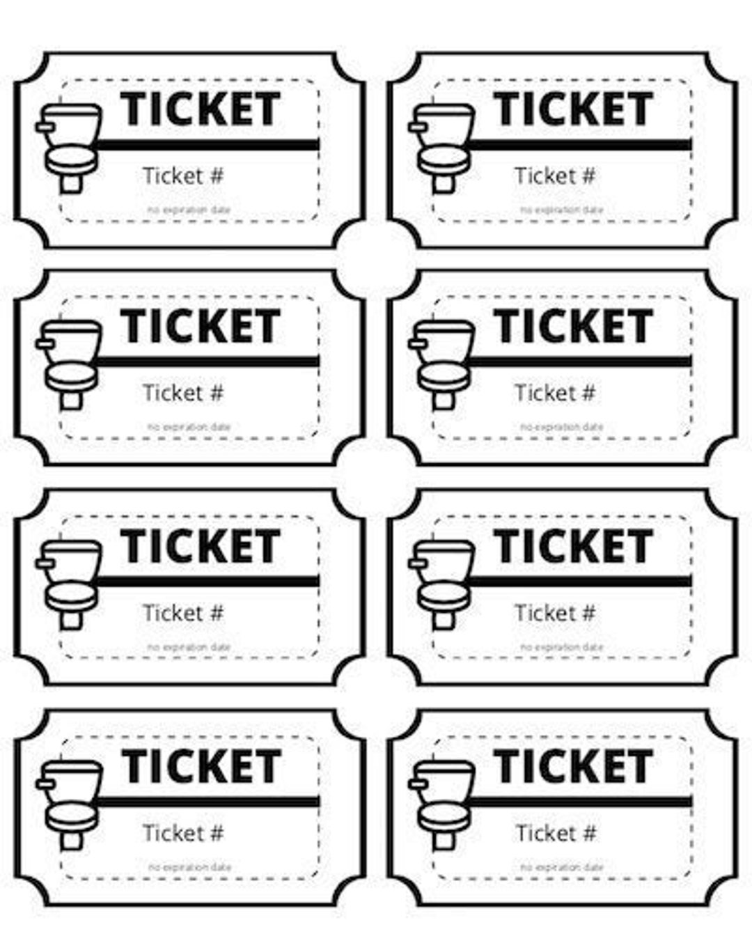 Potty Training Tickets incentive Tickets - Etsy