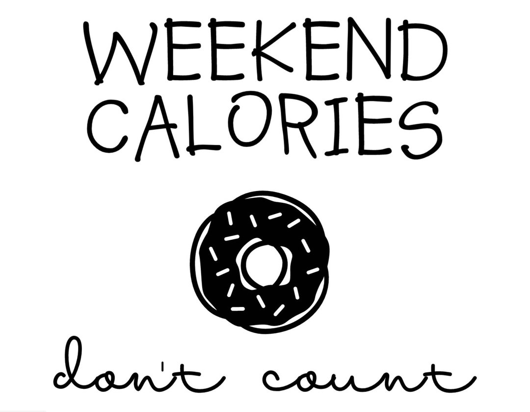 Weekend Calories Don't Count SVG for Cricut - Etsy