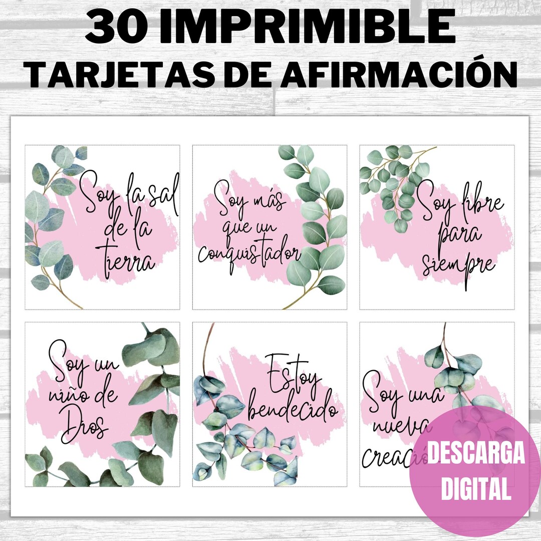 Spanish Affirmation Cards: Self-love & Positive Quotes (digital ...