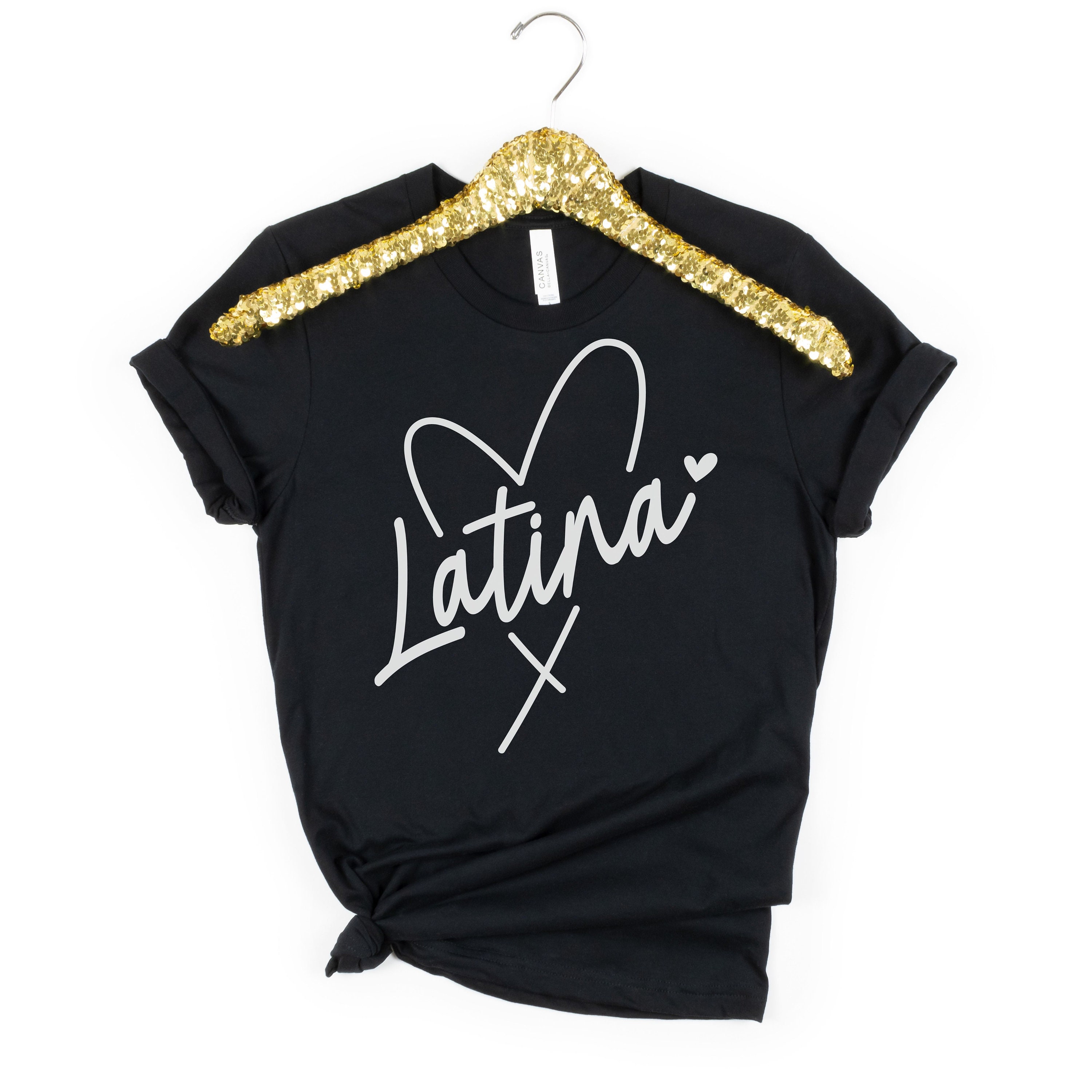 Spanish Latina T-shirt, Latina Pride Shirt, Latina Heart Graphic Tee ...