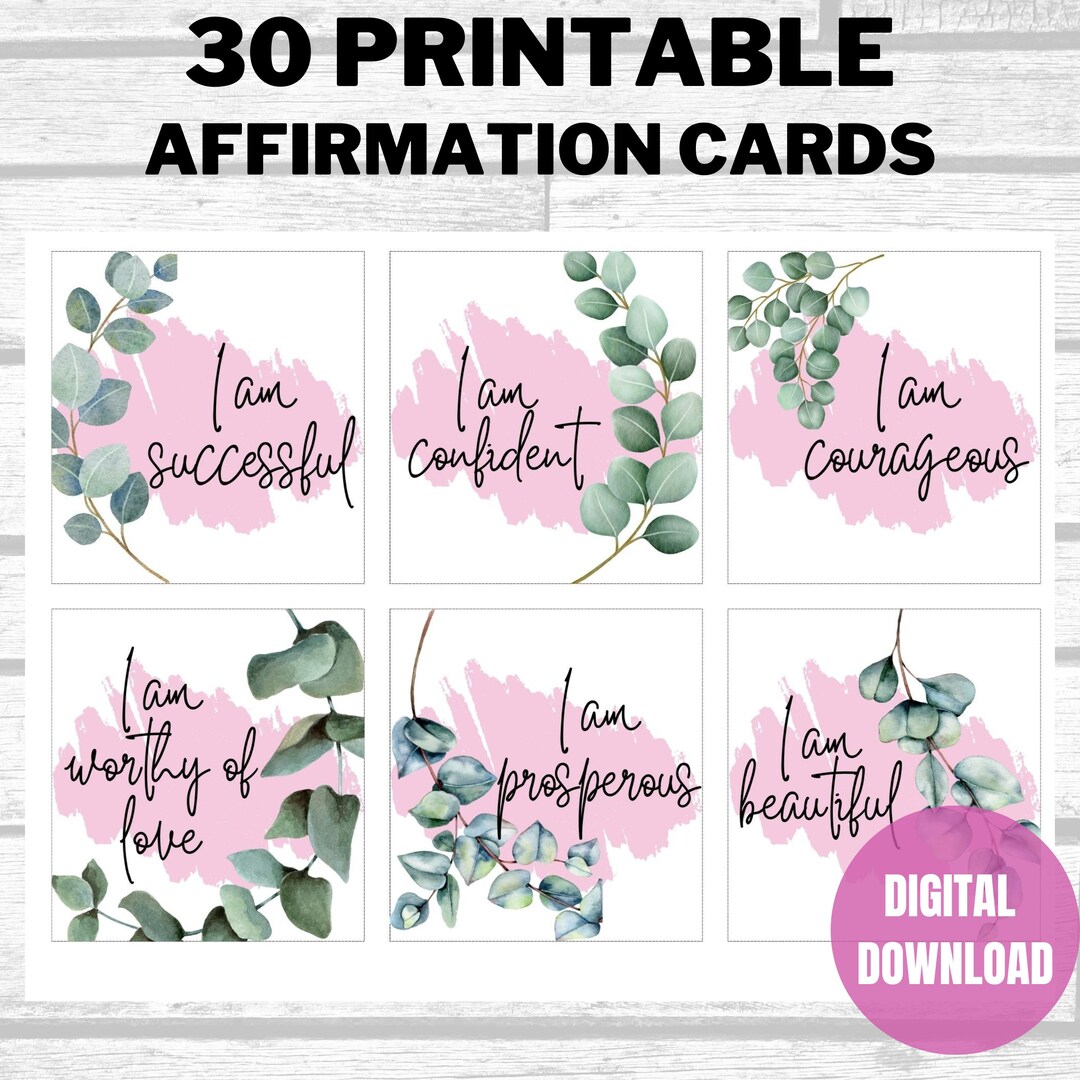 Christian Scriptures, Scripture Affirmation Printable Cards, Positive ...