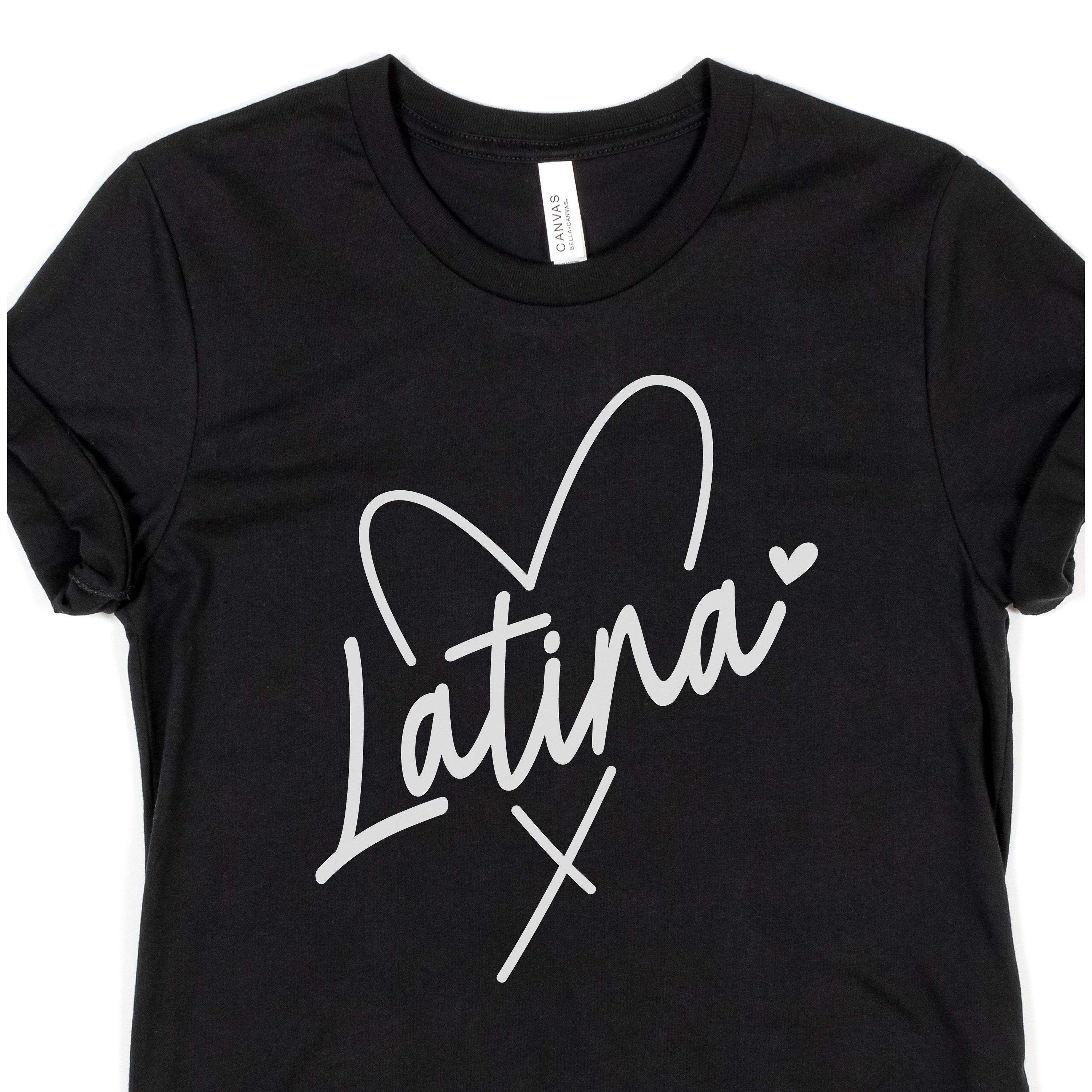 Spanish Latina T-shirt, Latina Pride Shirt, Latina Heart Graphic Tee ...