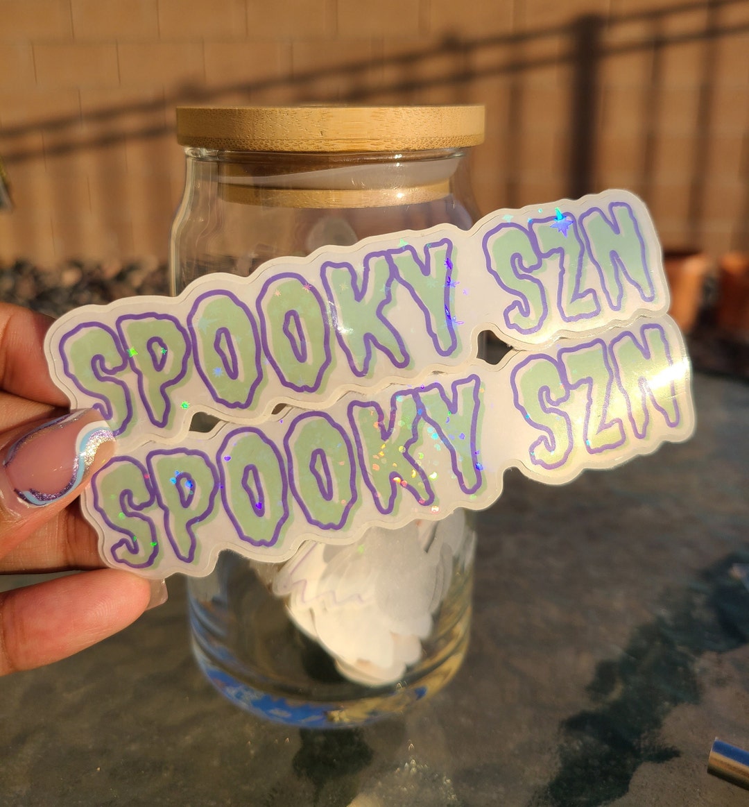 Spooky SZN Holographic Sticker - Etsy