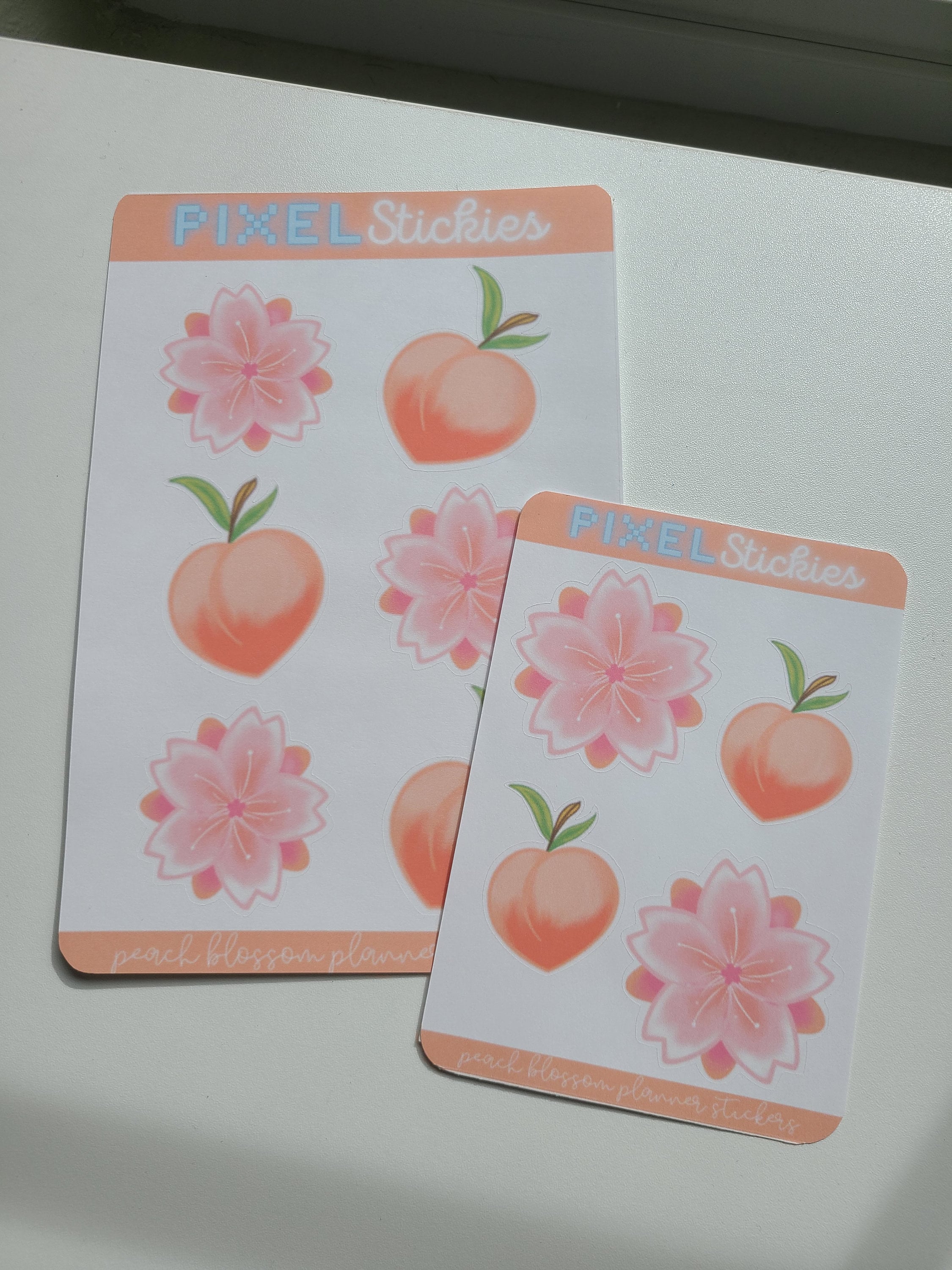 Peach Blossom Sticker Sheet - Matte - Etsy