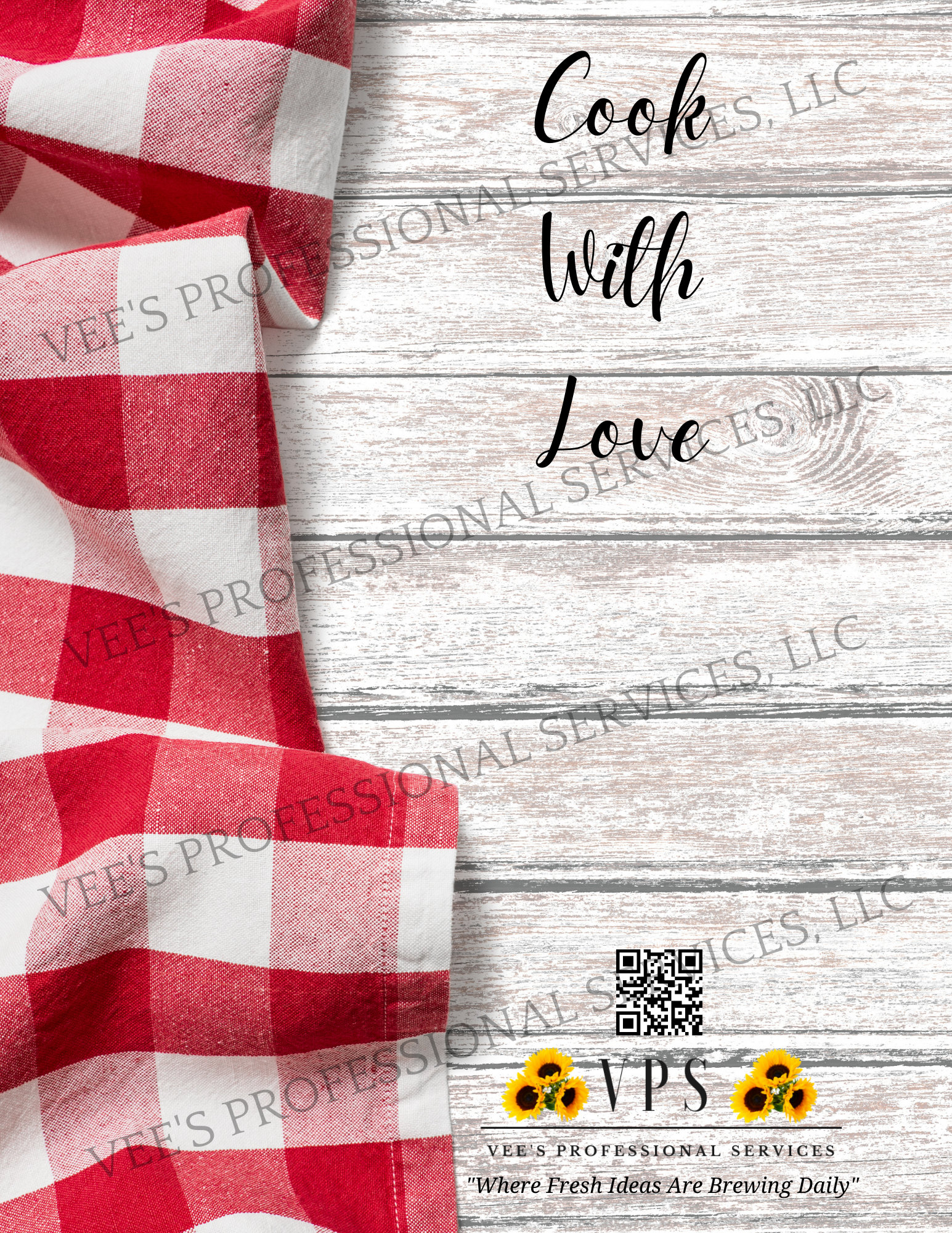 Recipe Book Front & Back Covers and Blank Recipe Page - Etsy