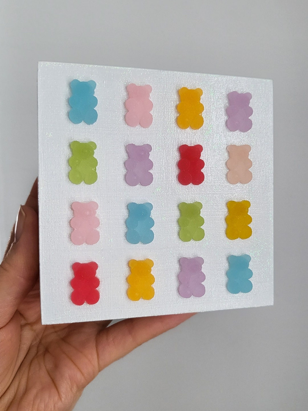 Sour Gummy Bear Art, 4x4 Mini 3d Candy Painting on Wood Panel - Etsy
