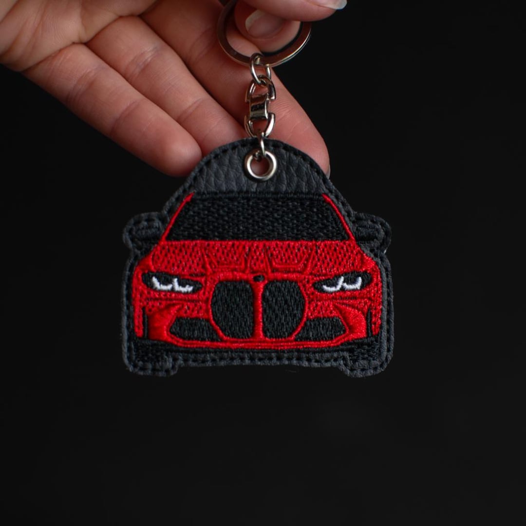 BMW M4 Custom Keychain, Embroidery Pendant Looking Like Your Car ...