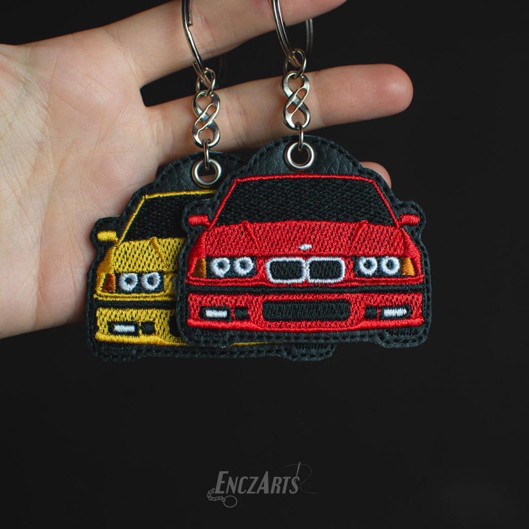 BMW E36 Custom Keychain, Embroidery Pendant Looking Like Your Car ...