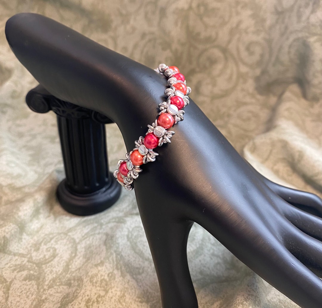 Pearls and Pellets Beaded Bracelet - Etsy