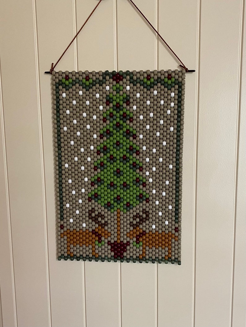 Christmas Tree Beaded Banner - Etsy