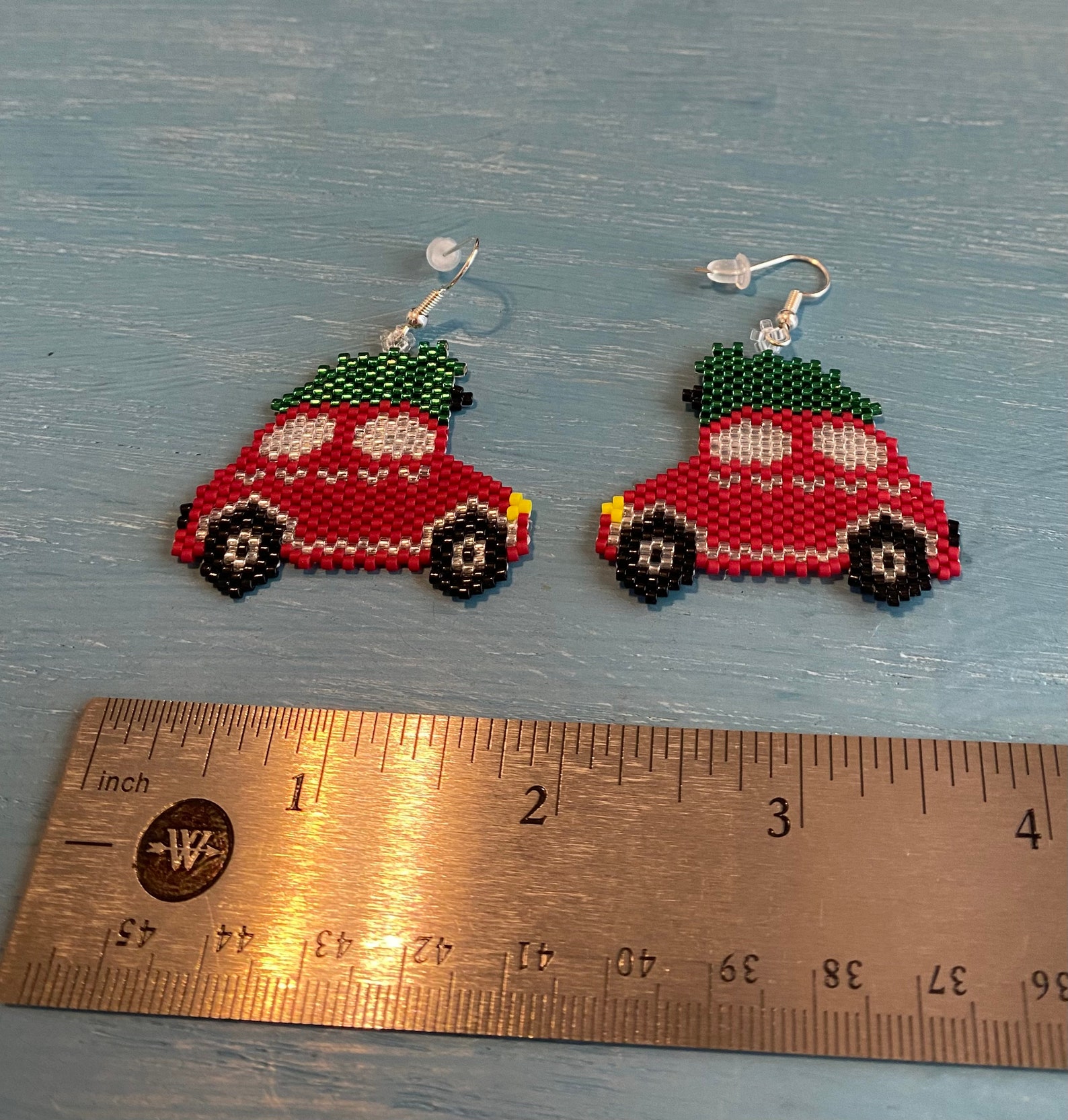 Bringing the Tree Home Beaded Christmas Earrings - Etsy
