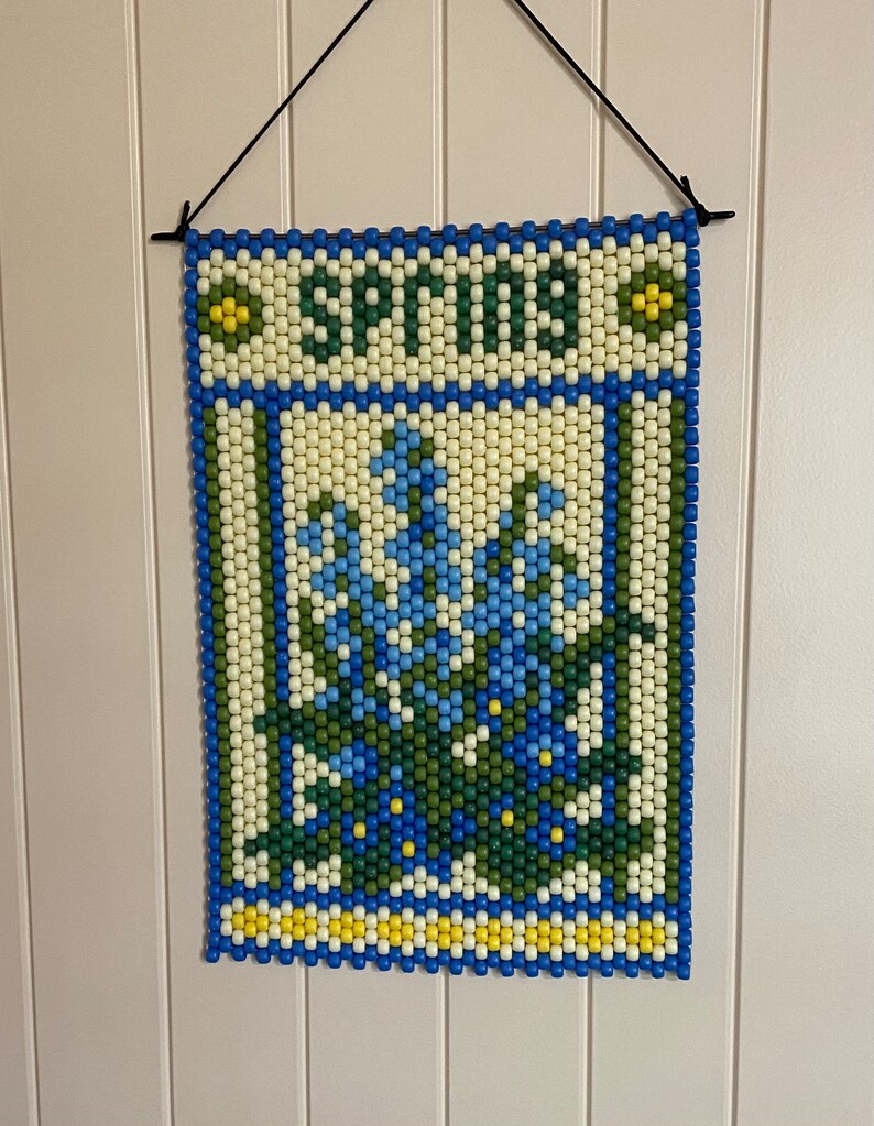 Spring Beaded Banner - Etsy