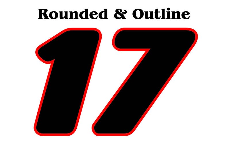 Race Car Numbers | Vinyl Racing Decals | Choose Size, Quantity, Style ...