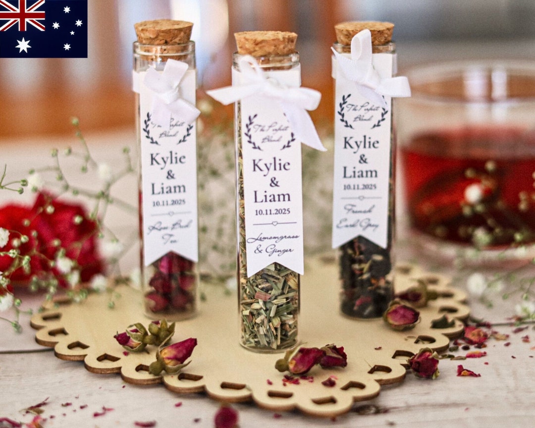 Wedding Tea Favour Bridal Shower Baby Shower Personalised - Etsy