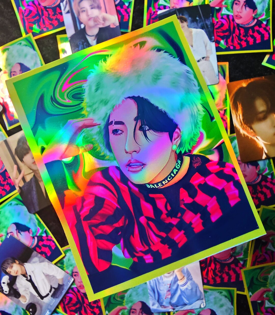 MANIAC HAN - Han Stray Kids Holographic Stickers - Etsy