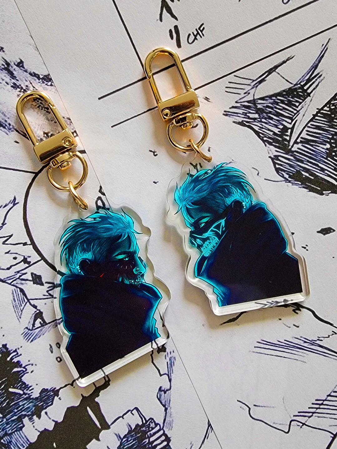 Dabi Concept Art Keychains - Etsy