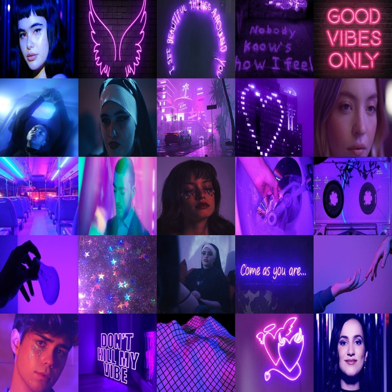 Euphoria Wall Collage Kit, Euphoria Aesthetic, Purple Collage, Pink ...