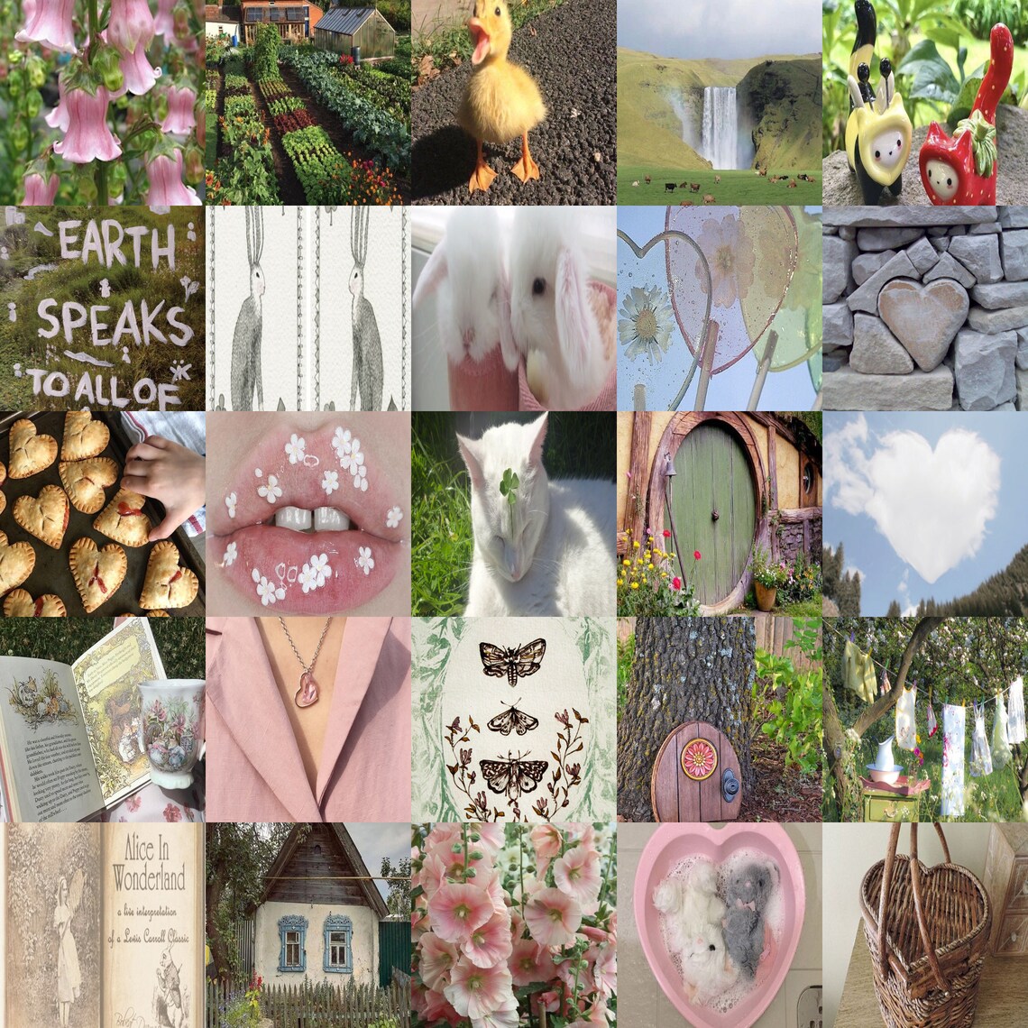 Cottage Core Wall Collage Kit Fairy Aesthetic Digital Room - Etsy Canada