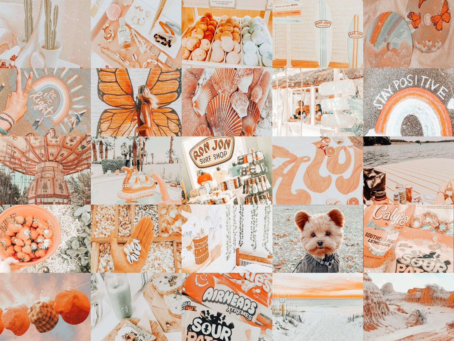 Peachy Vsco Aesthetic Wall Collage Kit 120PC, Peachy Decor - Etsy