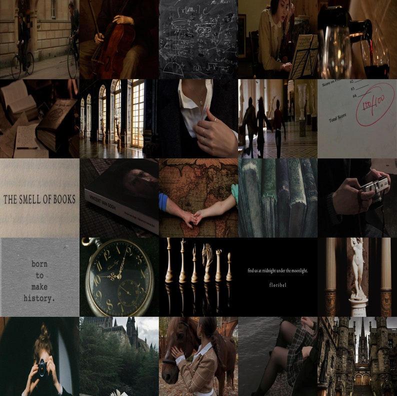 181 PC Dark Academia Wall Collage Kit, Dark Aesthetic Pictures, Wall ...