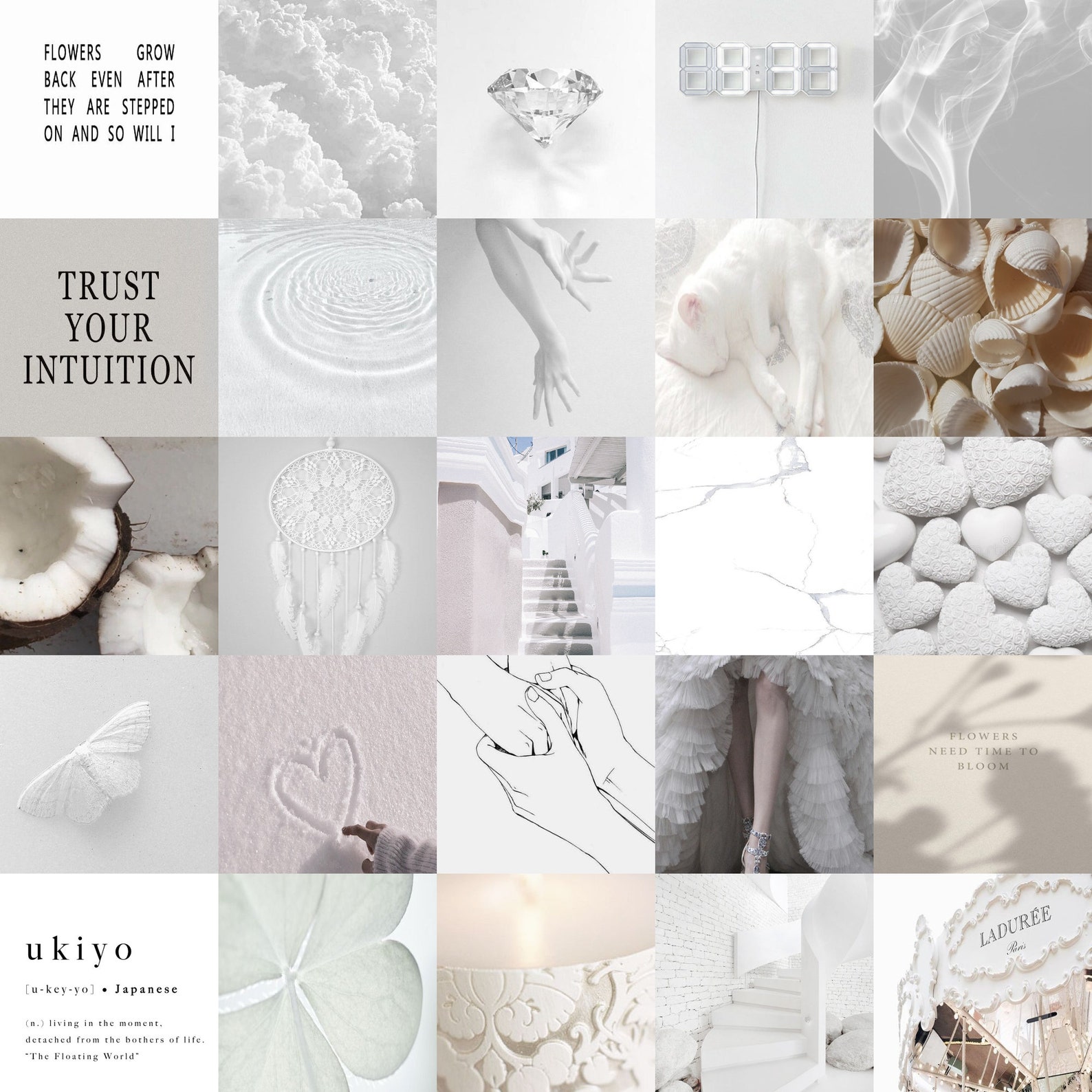 White Wall Collage Kit White Collage Kit White Wall Collage - Etsy