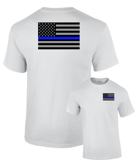 Thin Blue Line T-shirt Flag Law Enforcement Police T-shirt - Etsy