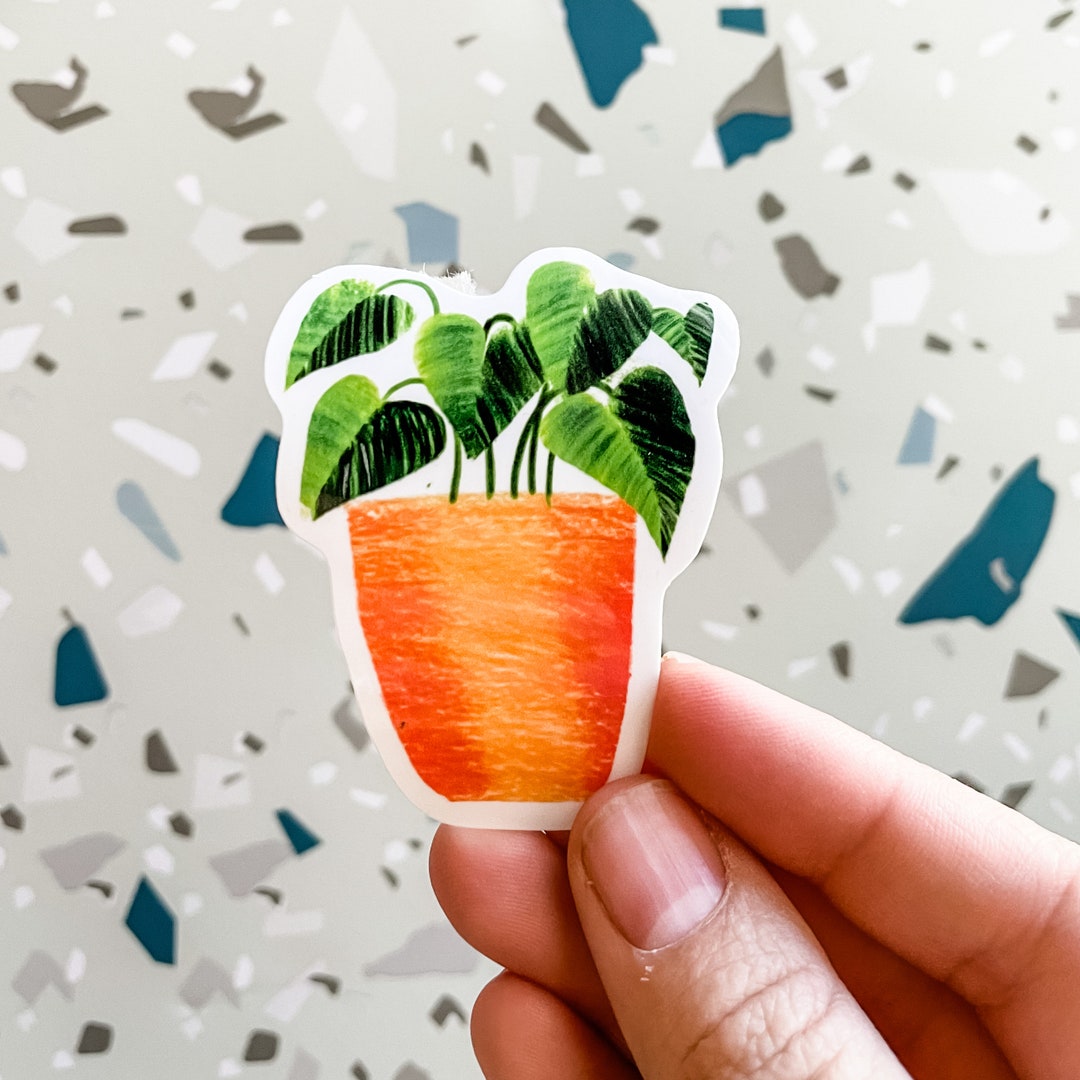Orange Pathos Plant Sticker - Etsy