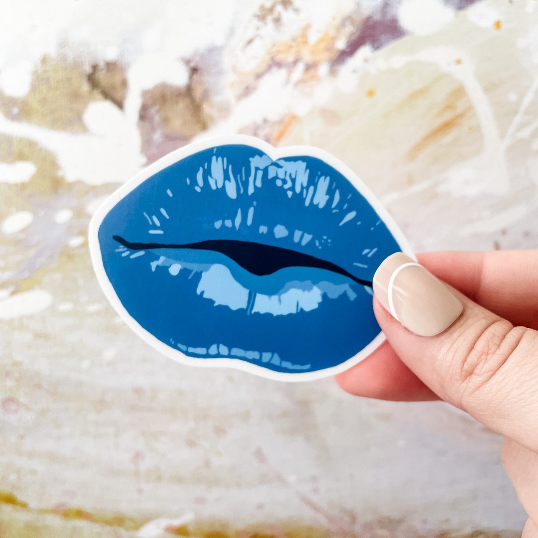 Blue Lips DISHWASHER SAFE Sticker | Gift for Mom | Gift for Girlfriend ...