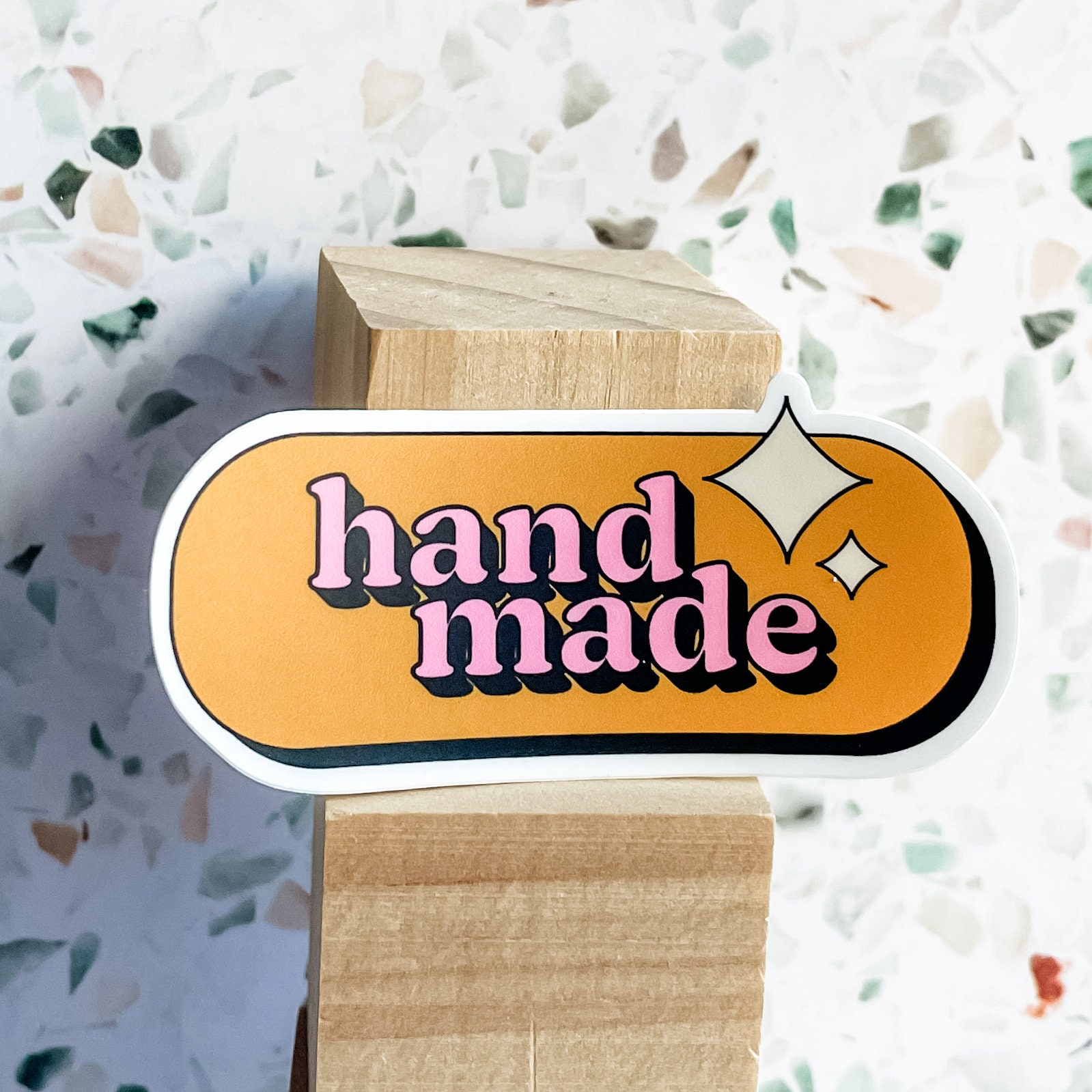 Vinyl handmade Badge DISHWASHER SAFE Sticker Gift for Crafters ...