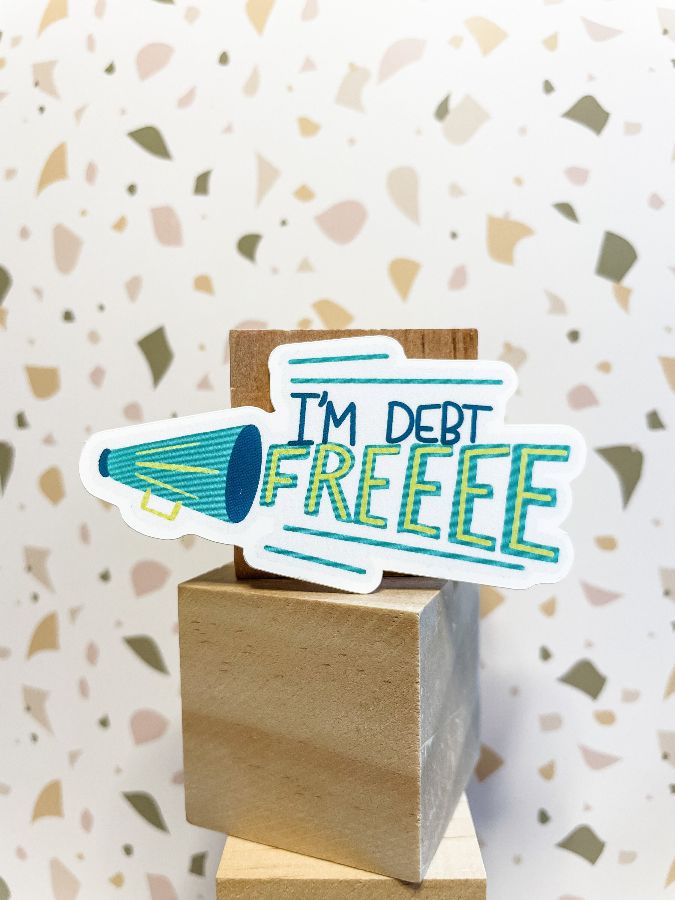 Debt Free Scream WATERPROOF Sticker Debt Free Celebration Decal ...