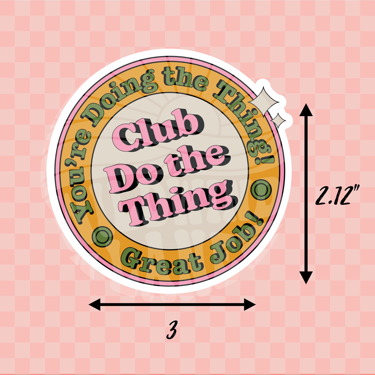 Club Do the Thing Badge DISHWASHER SAFE Sticker Gift for Crafters ...