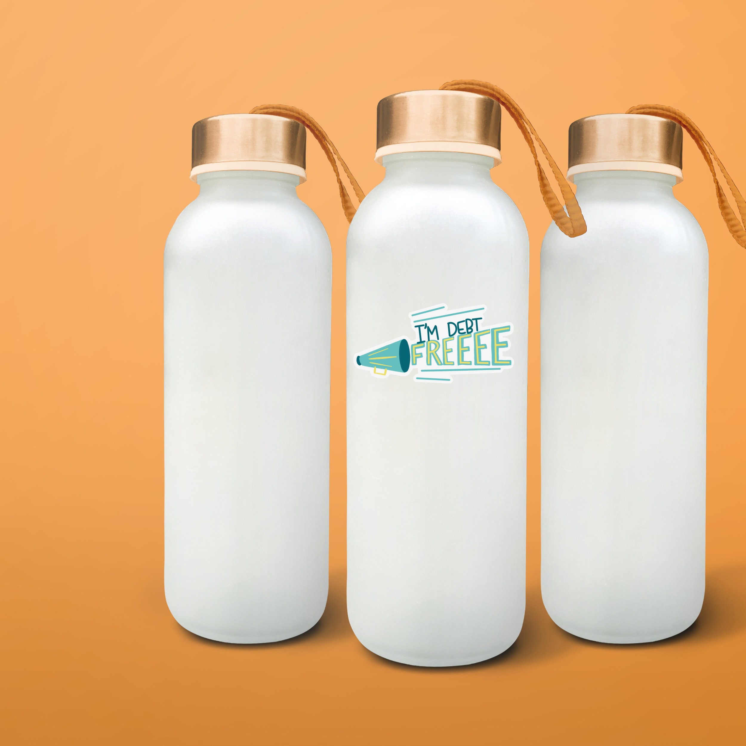 Debt Free Scream WATERPROOF Sticker Debt Free Celebration Decal ...