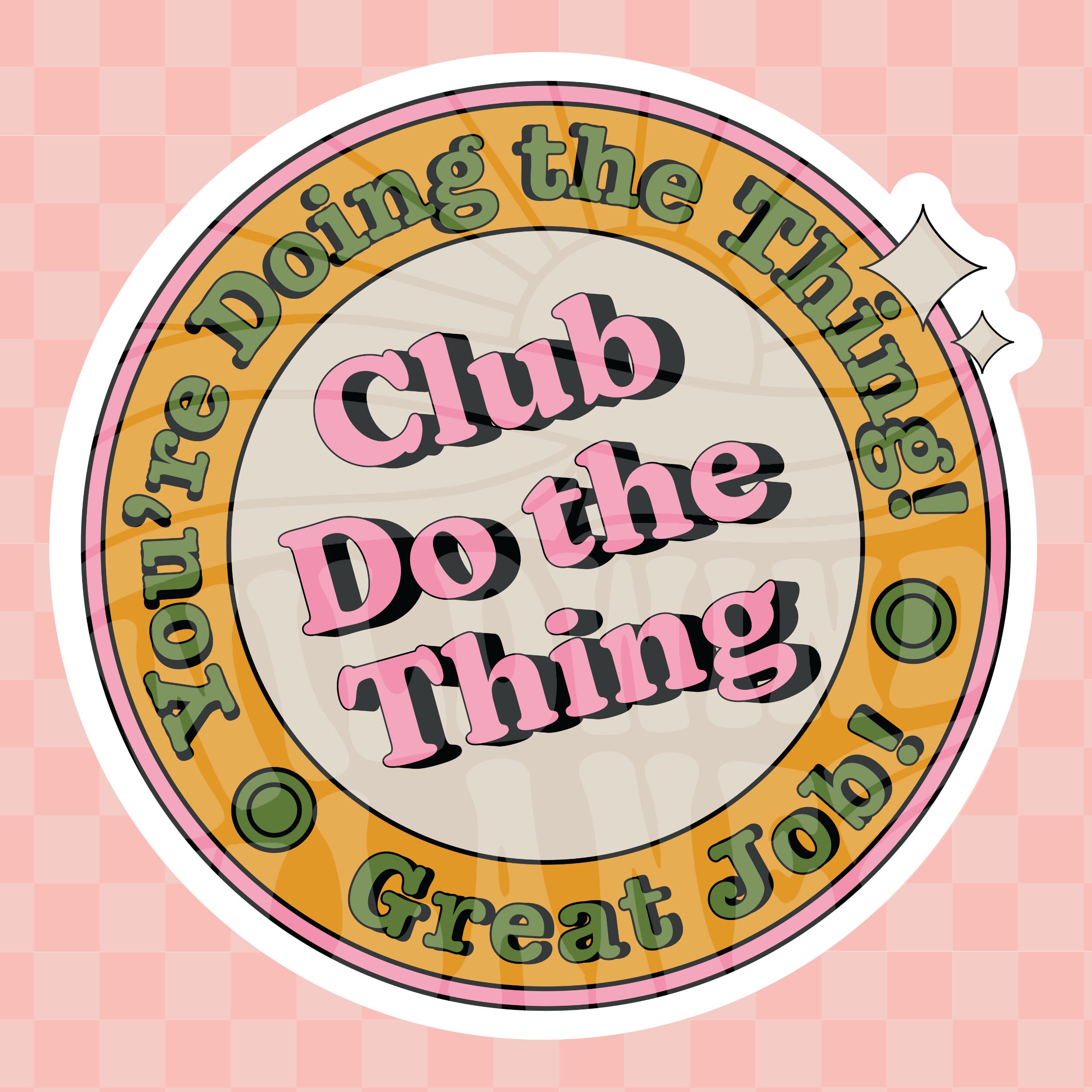 Club Do the Thing Badge DISHWASHER SAFE Sticker Gift for Crafters ...