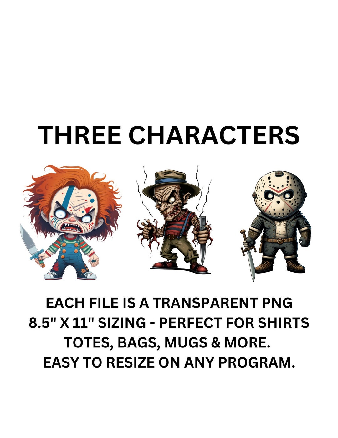 Freddy Krueger, Chucky, Jason, Elm Street, Cartoon, Halloween PNG ...