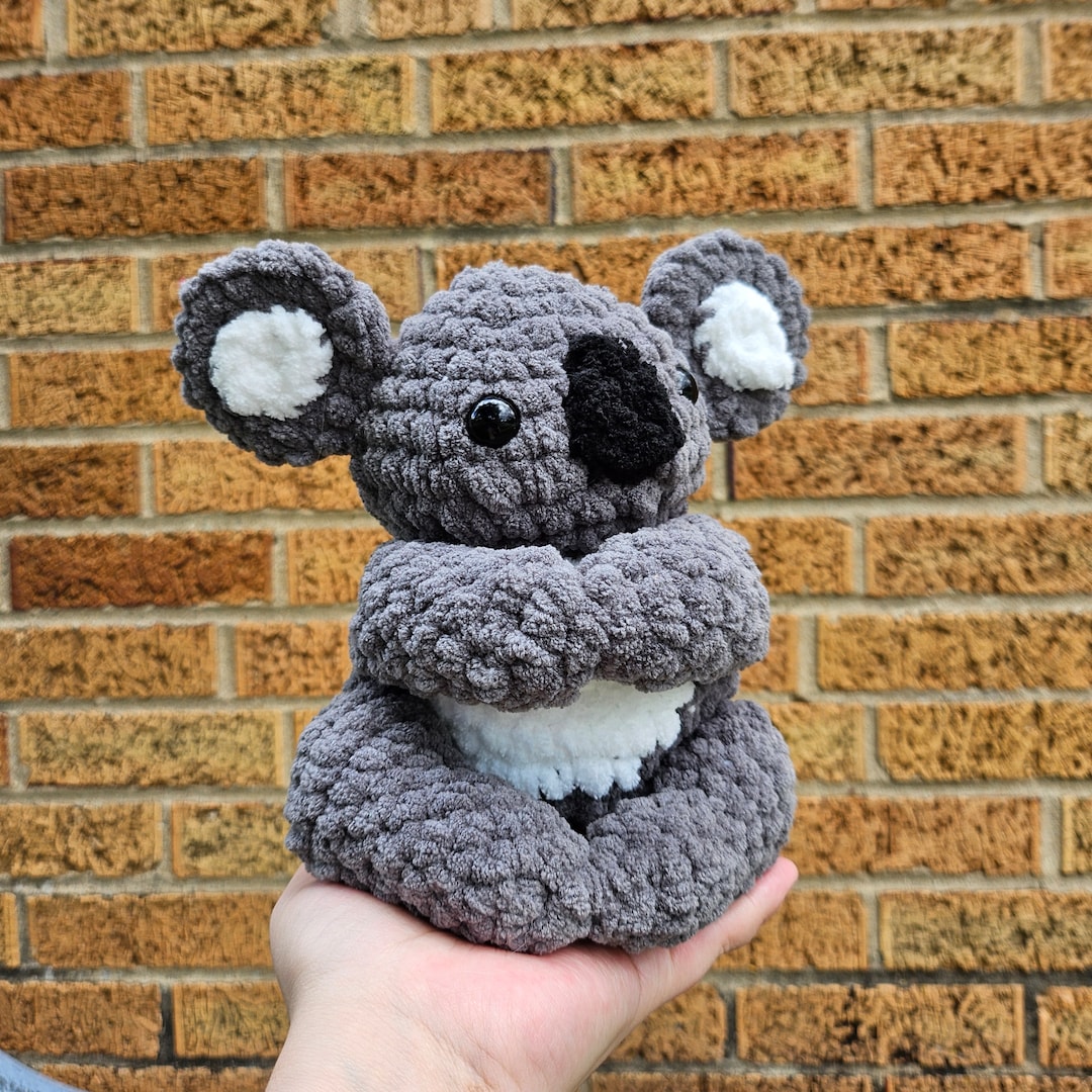 Crochet Koala Plushie, Koala Stuffed Animal, Chunky Medium Marsupial ...
