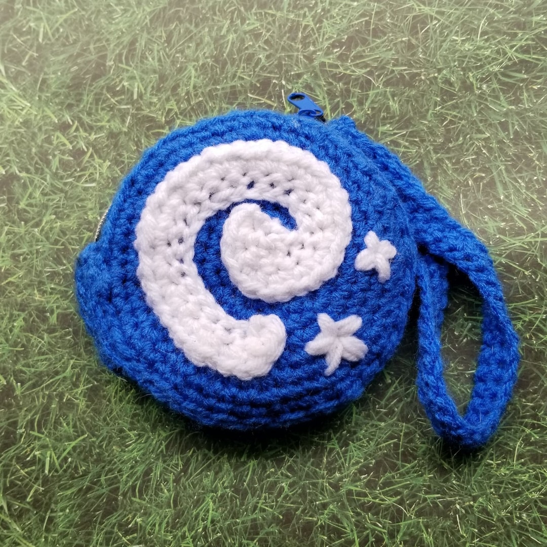 Blue Fossil Coin Purse, Animal Crossing-inspired, Handmade Fossil Bag ...