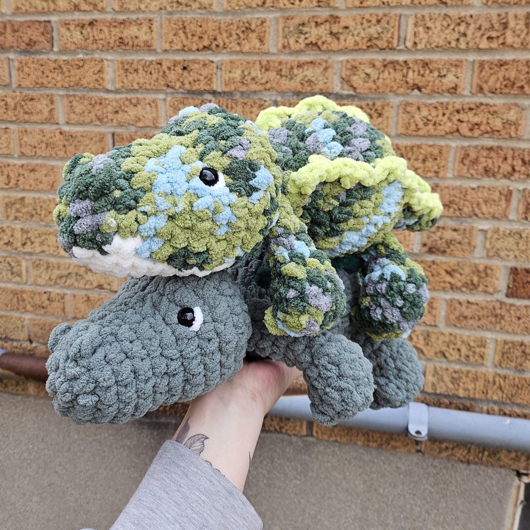 Crochet Alligator Plushie, Gator, Alligator Stuffed Animal, Chunky ...