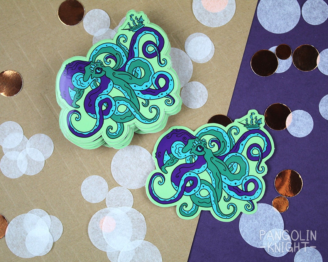Kraken Vinyl Sticker - Etsy
