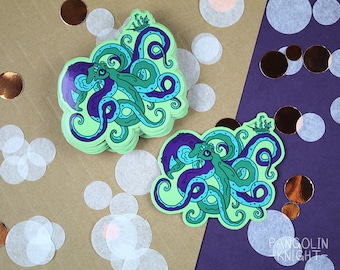 Teapot Kraken Cute Kawaii Vinyl Sticker Laptop Sticker Water Bottle ...