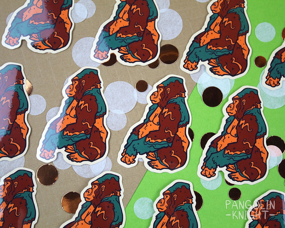 Gorilla Vinyl Sticker - Etsy